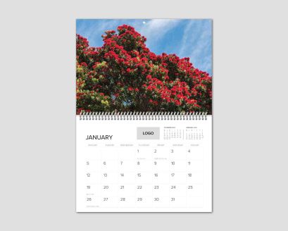 A3 Wire Bound Calendar - Kale Print